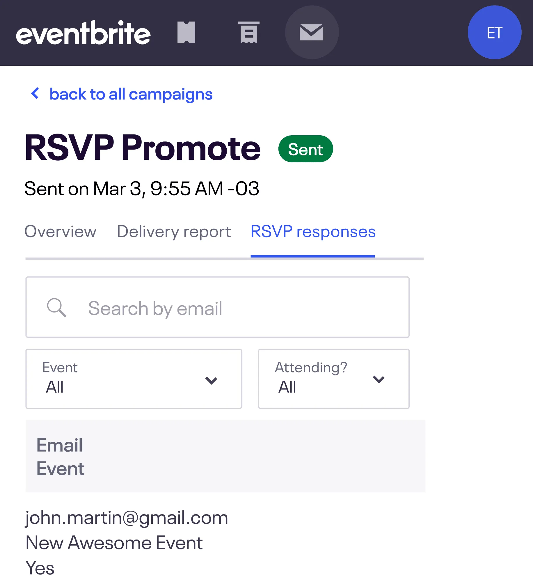 Online RSVP Free Event RSVP Website Eventbrite